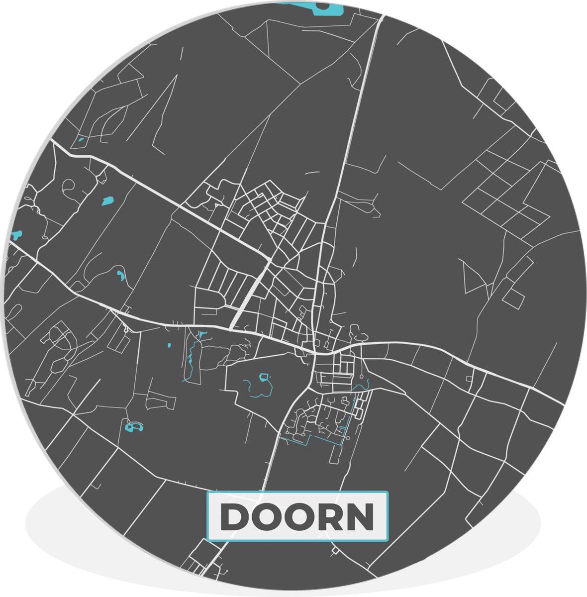 Wall Circle - Wall Circle Indoor - Doorn - Map - Map - City Map - ⌀ 150 ...