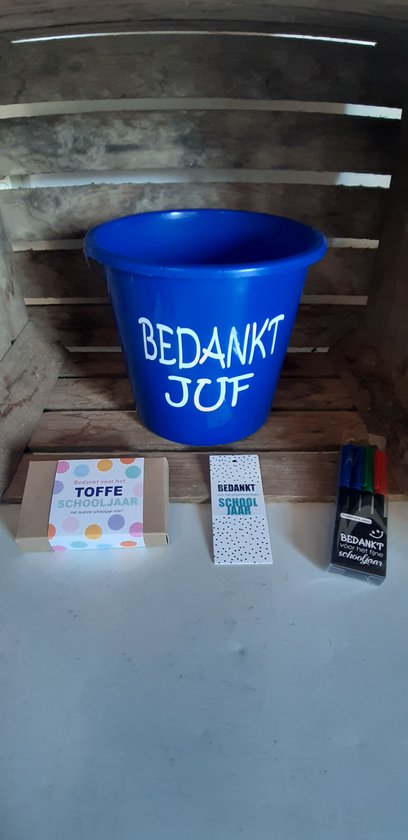 Einde Schooljaar - Juf - 4 delig - Bedankt - Emmer - Kaartjes ...