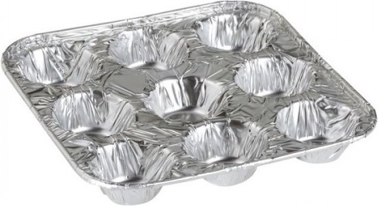 Mini muffins vormen uit aluminium - 9 muffins - 20 containers | bol