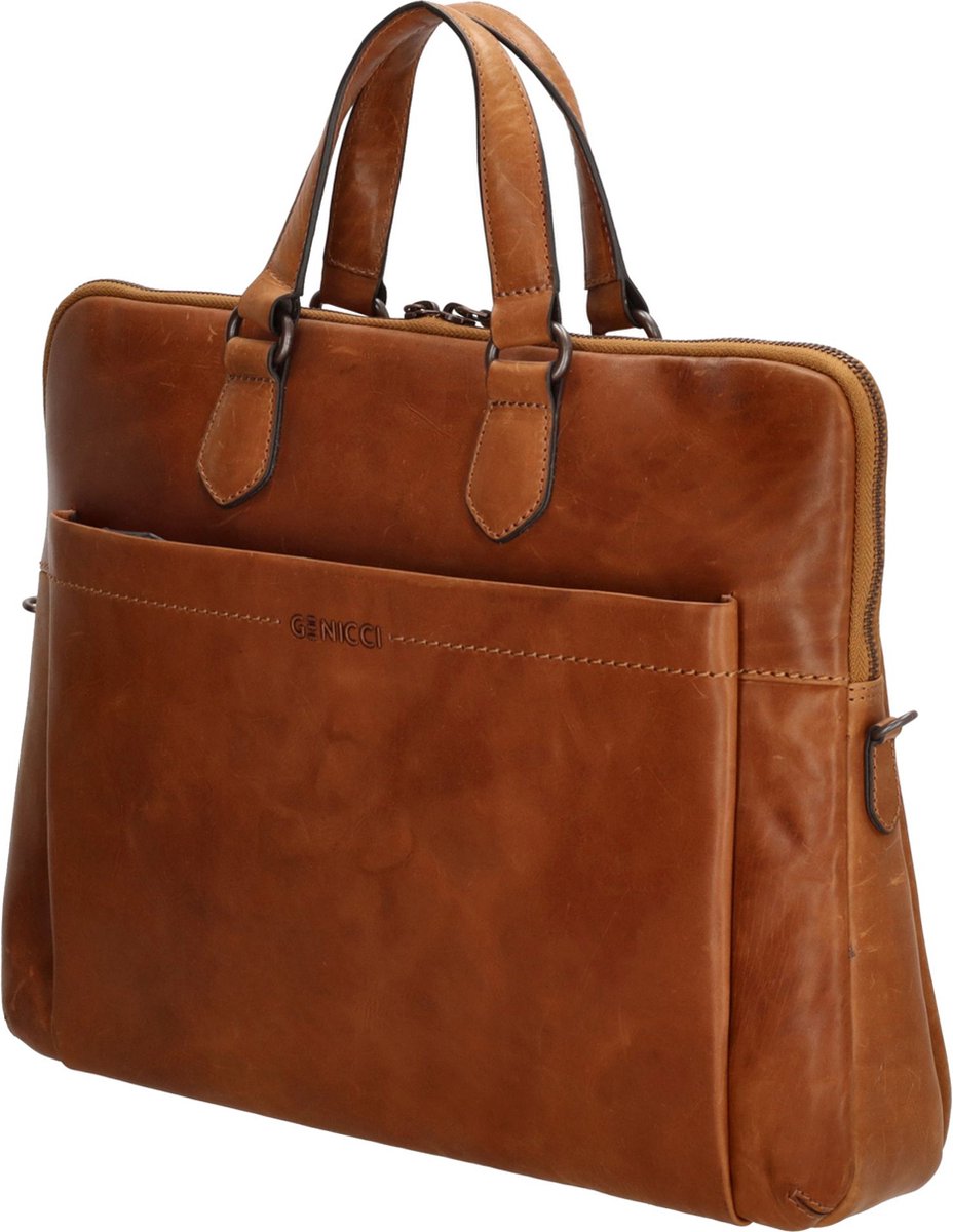 Business tas leer cognac (geschikt voor laptops t/m 15 inch) | bol.com