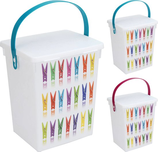 Boîte de rangement pour pinces à linge 5 litres - Panier à pinces à ...