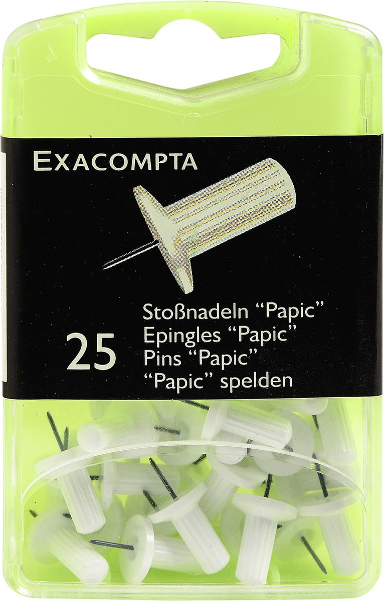 Doos met 25 prikbordspelden Papic - punthoogte 7mm - 10mm diameter ...