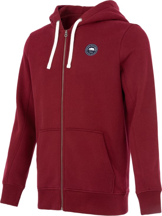 SoulCal - Sweater met Rits en Capuchon - Vest - Heren - Donker rood - S ...