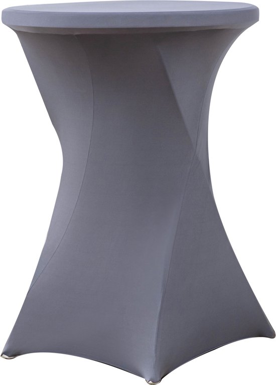 Statafelrok grijs 80 cm - per 15 - partytafel - Alora tafelrok voor statafel -... | bol.com