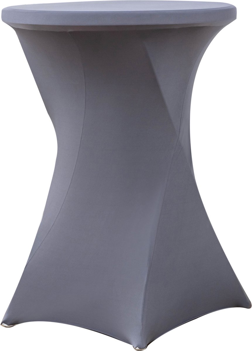 Statafelrok grijs 80 cm - per 15 - partytafel - Alora tafelrok voor statafel -... | bol.com
