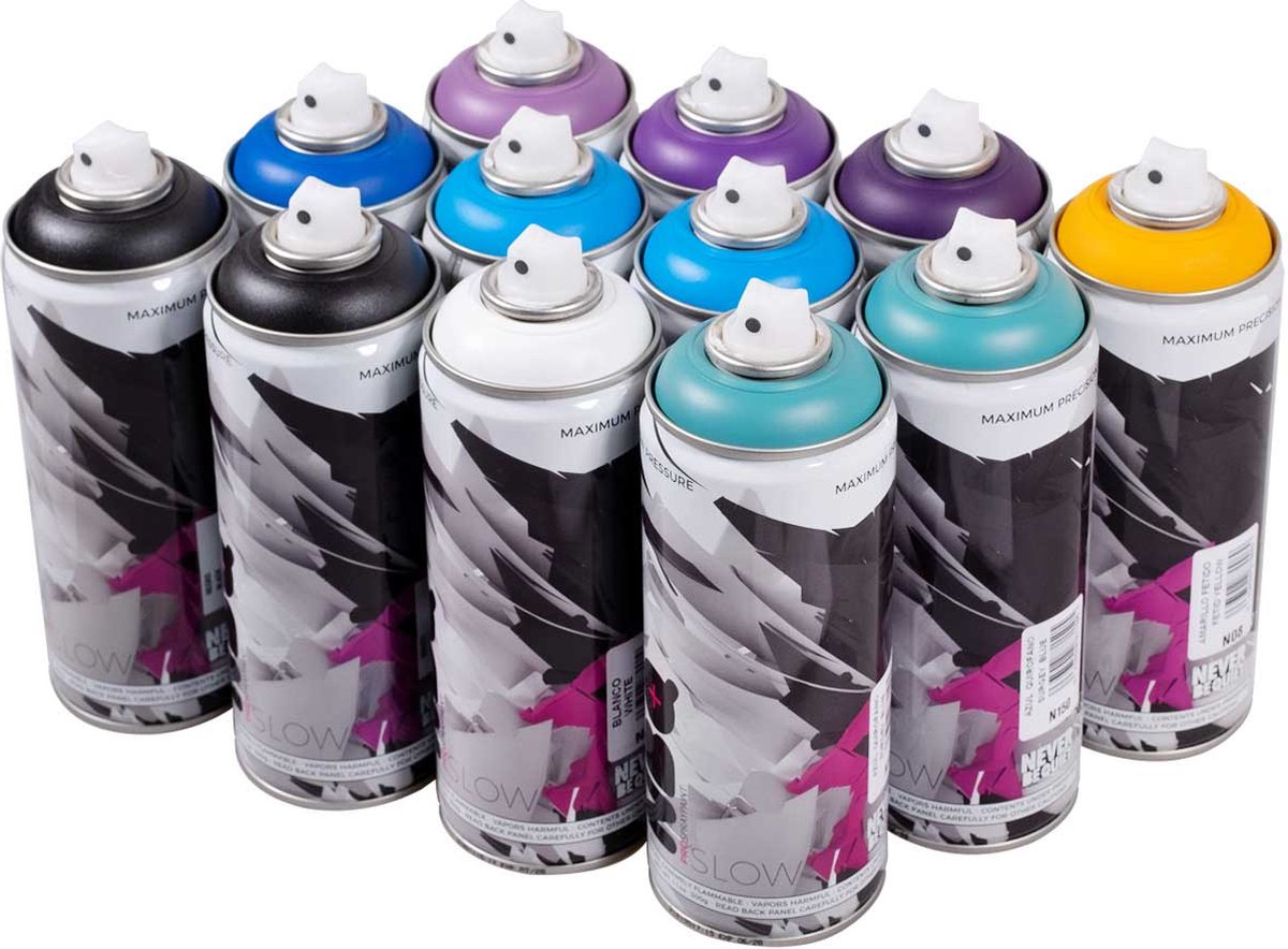 NBQ Slow Pro - Spray Paint - Blue Dream Tones - voordeelpakket van 12 ...