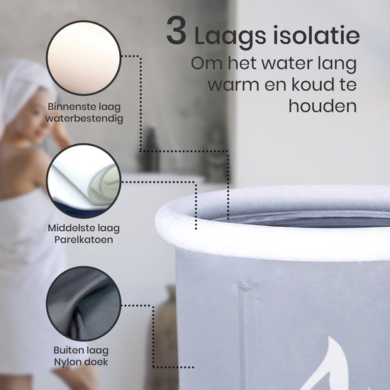 Zitbad Voor Volwassenen - Bath Bucket - Ijsbad - Ice Bath - Inklapbaar ...