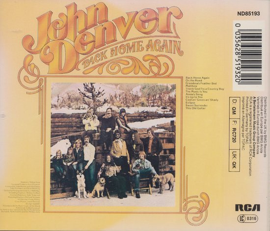 Back Home Again, John Denver | CD (album) | Muziek | bol.com