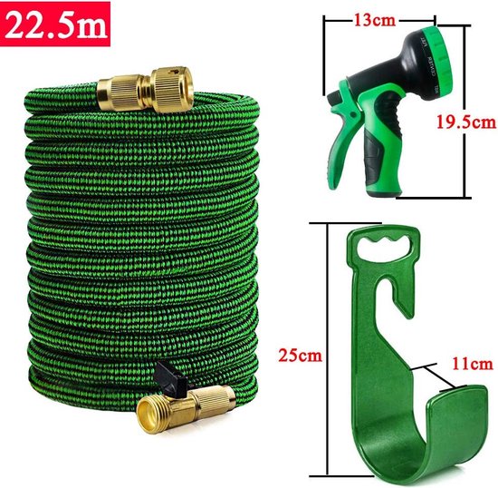 tuinslang ,waterslang,functies voor tuin, balkon en terras, groen, 22,5 ...