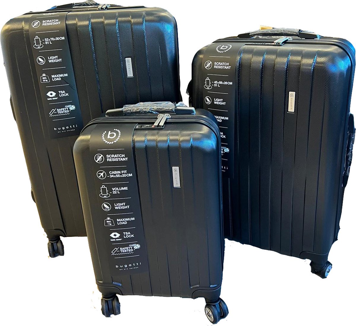 Valises de voyage rigides - Valise set de 3 - Trolley set - Valise set ...