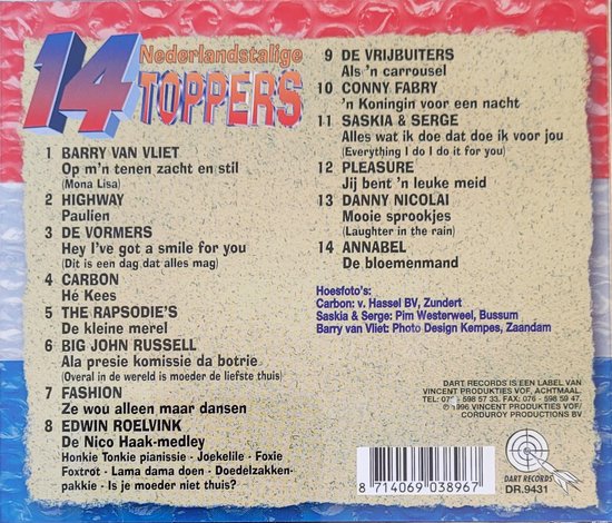 14 Nederlandstalige Toppers - CD, Onbekend | CD (album) | Muziek | bol