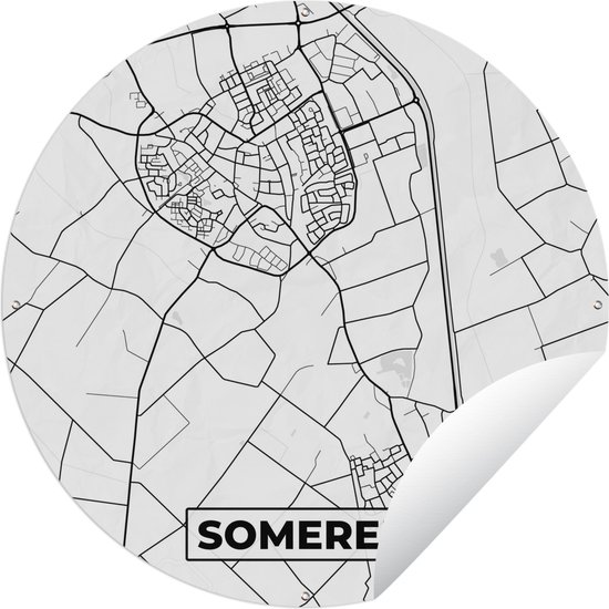 Tuincirkel Kaart - Stadskaart - Someren - Plattegrond - 90x90 cm ...