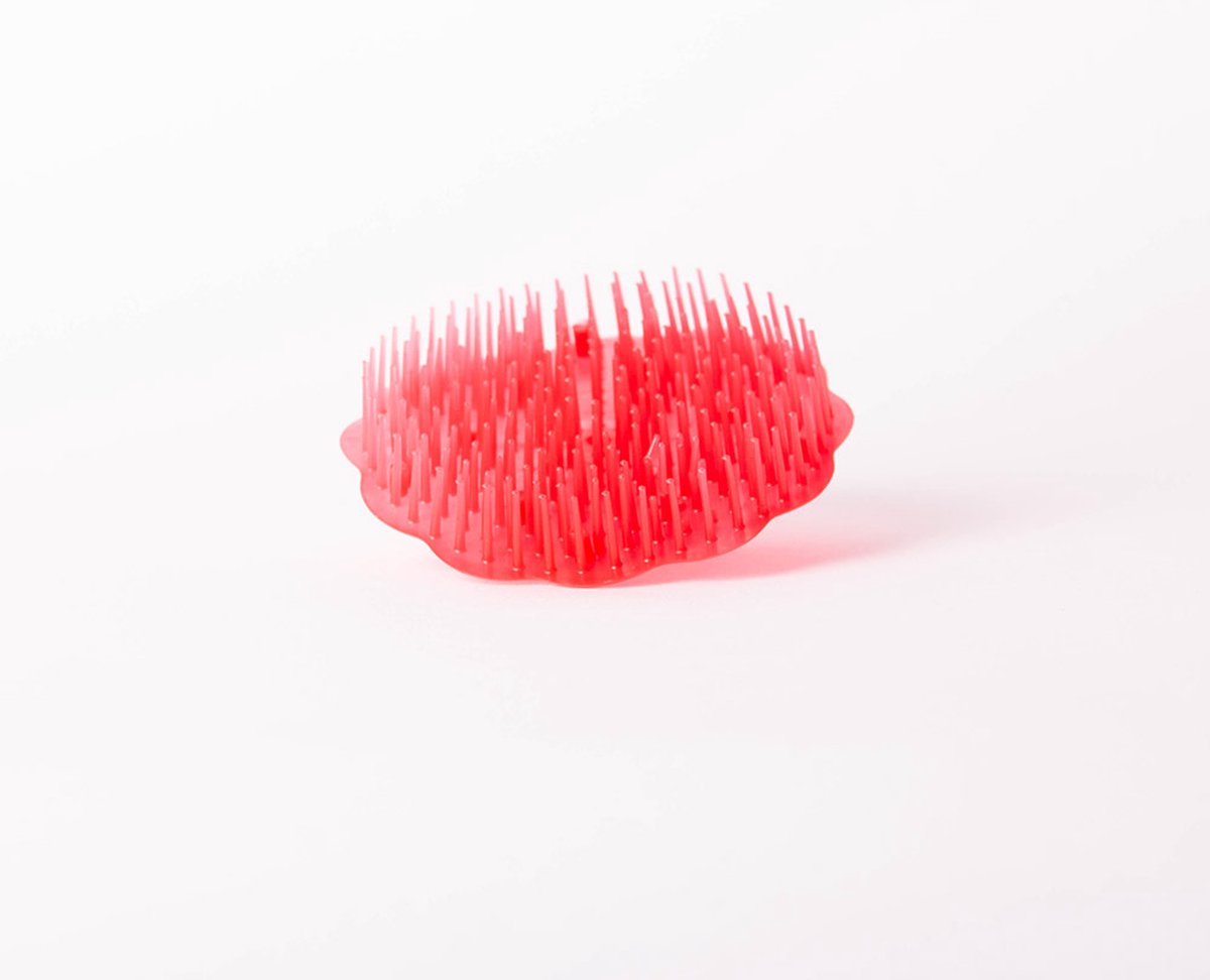 Ronde kam - haarkam - rood - siliconen - Marokkaanse kam | bol