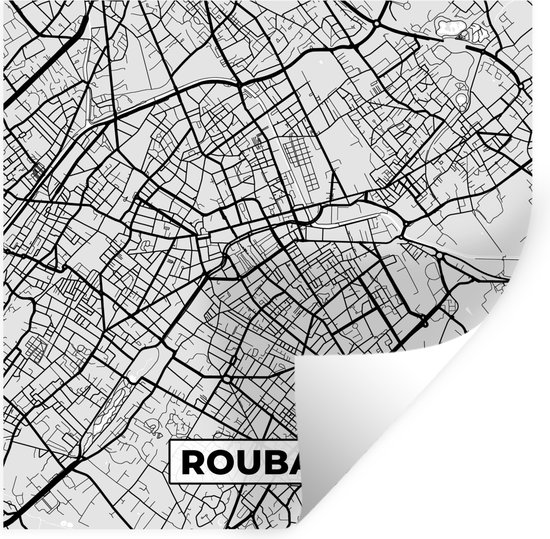 Stickers muraux - Carte - Roubaix - Plan de Ville - Carte - France ...