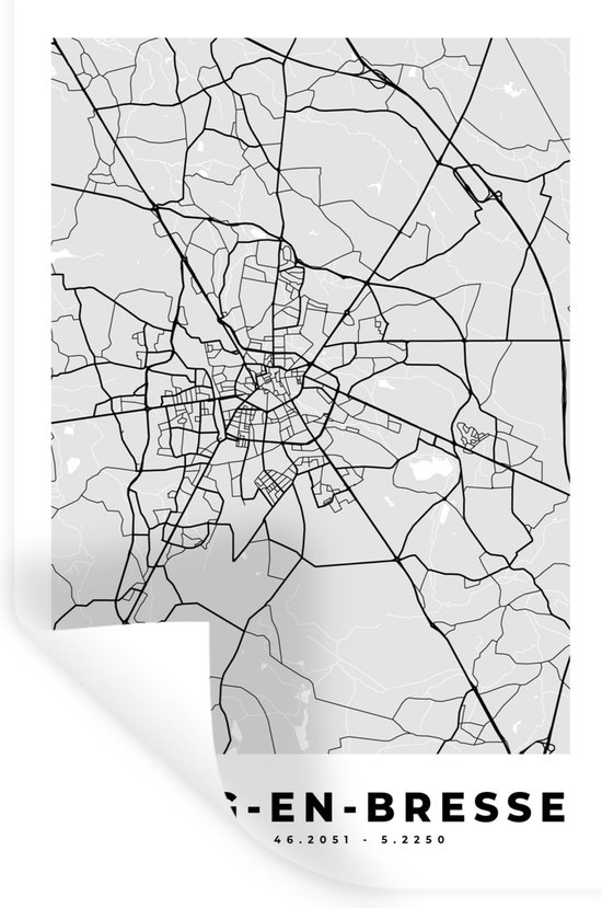 Stickers muraux - Bourg-en-Bresse - Carte - France - Carte - Plan de ...
