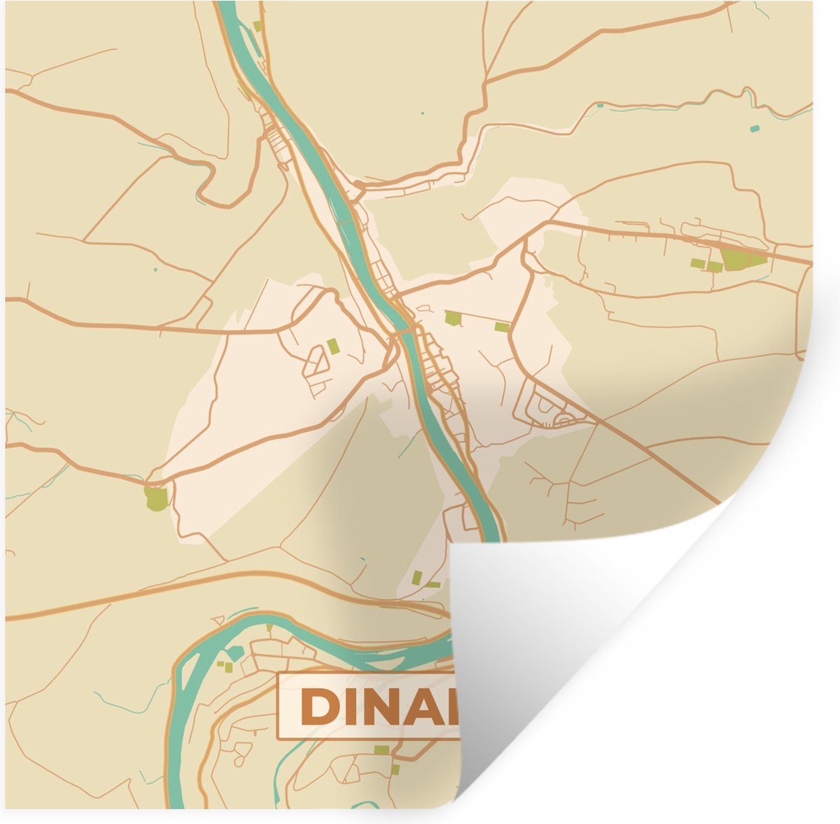 Stickers muraux - Plan de la ville - België - Dinant - Carte - Plan ...