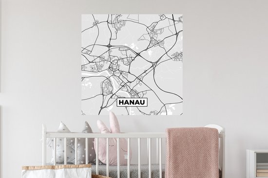 Stickers muraux - Carte - Hanau - Carte - Plan de la ville - Allemagne ...