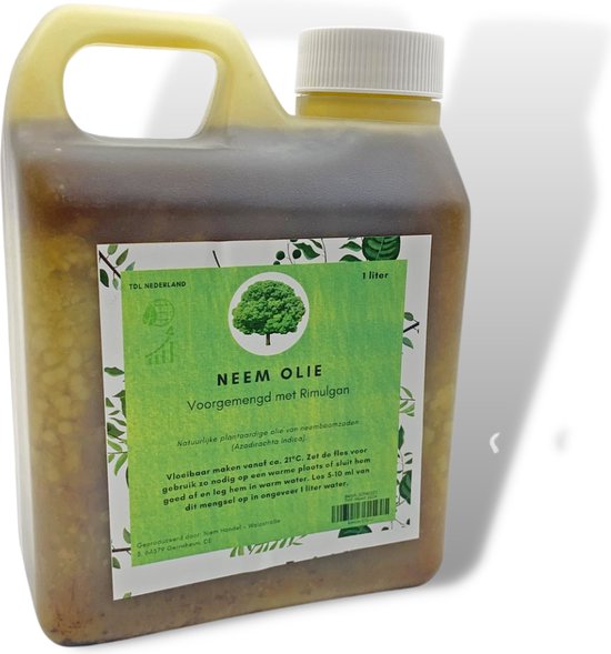 Neemolie 1 liter - Gemengd met Emulgator Rimulgan - Biologische Neem ...