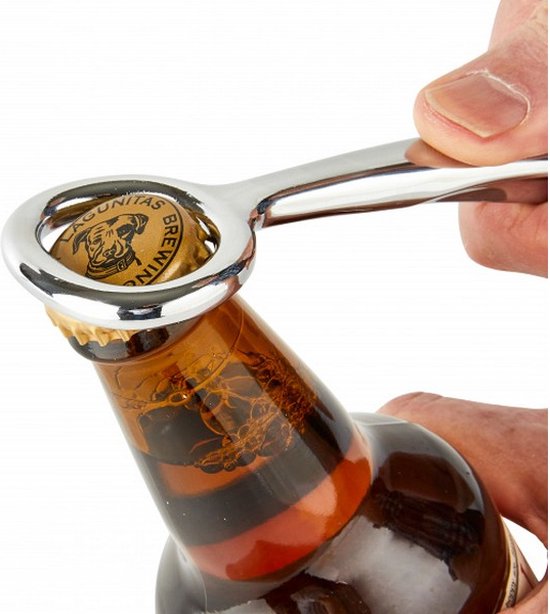 flesopener Deluxe 16 x 5 x 2,5 cm staal zilver | bol.com