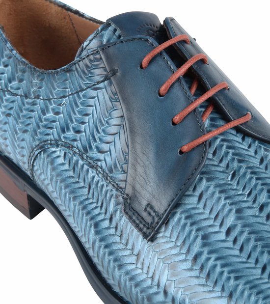 Giorgio - Spina Leren Schoen Blauw - Schoenmaat 42cm - Leer Heren ...
