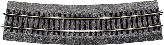 H0 RocoLine (met ballastbed) 42527 Gebogen rails 6 stuk(s) | bol