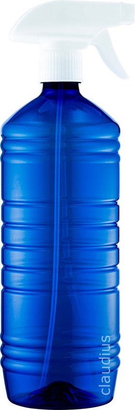 Lege Fles 1 liter blauw met witte spraykop - set van 10 stuks ...