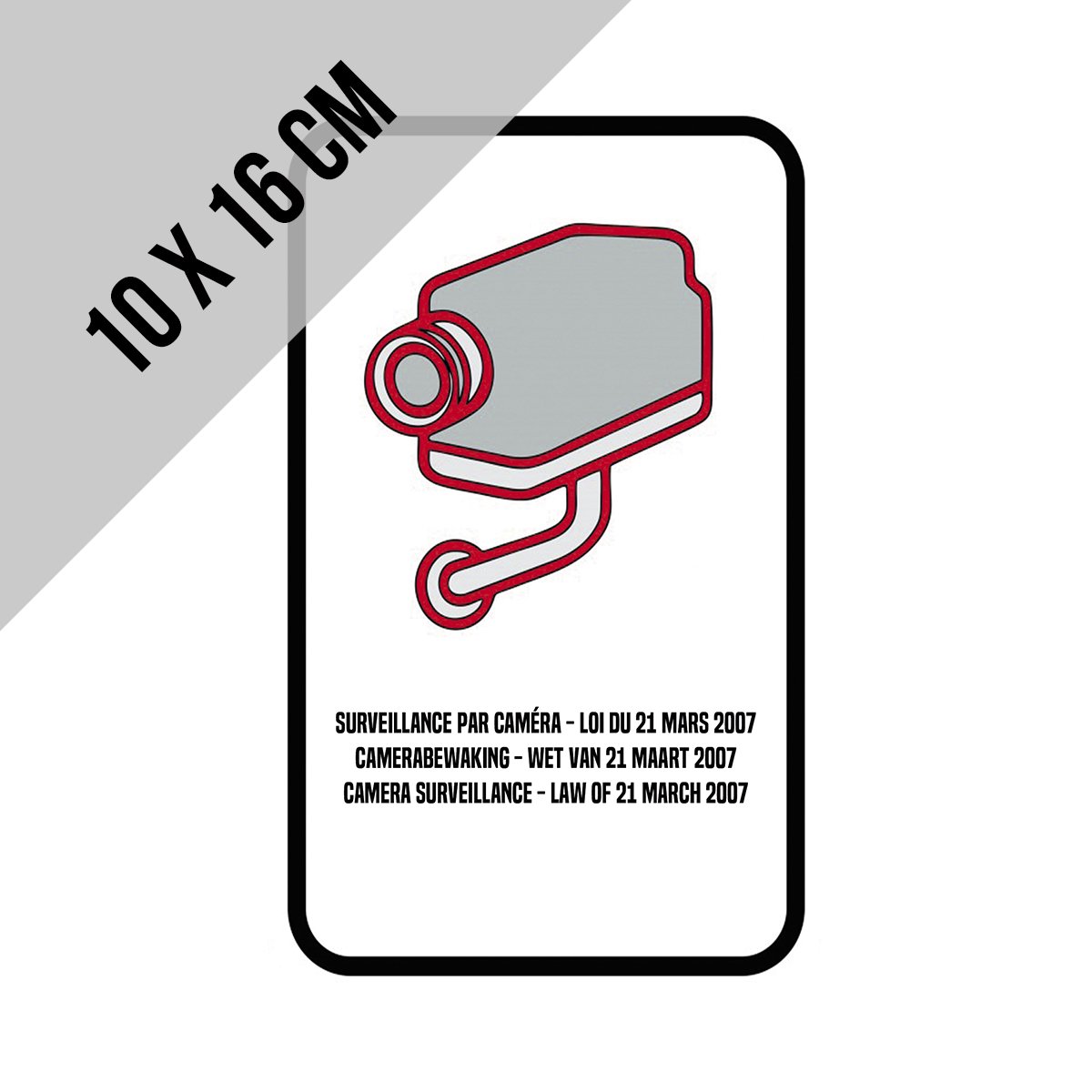 Stickers | Pictogram | 2 stuks | Camerabewaking Wetgeving 21 maart 2007 ...