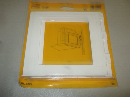 Element Systeem 2 stuks boekensteunen en plankdragers in-1 vierkant wit ...