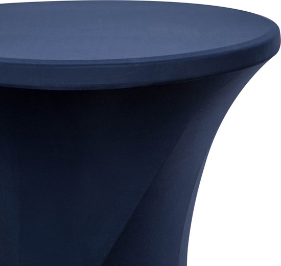 Statafelrok marineblauw 80 cm - per 10 - partytafel - Alora tafelrok voor statafel -... | bol