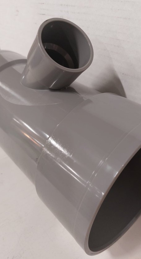 PVC Mof T-stuk 45° LIJM 45-110 x 40 - Voor Rioolbuis : 110 mm en 40 mm | bol
