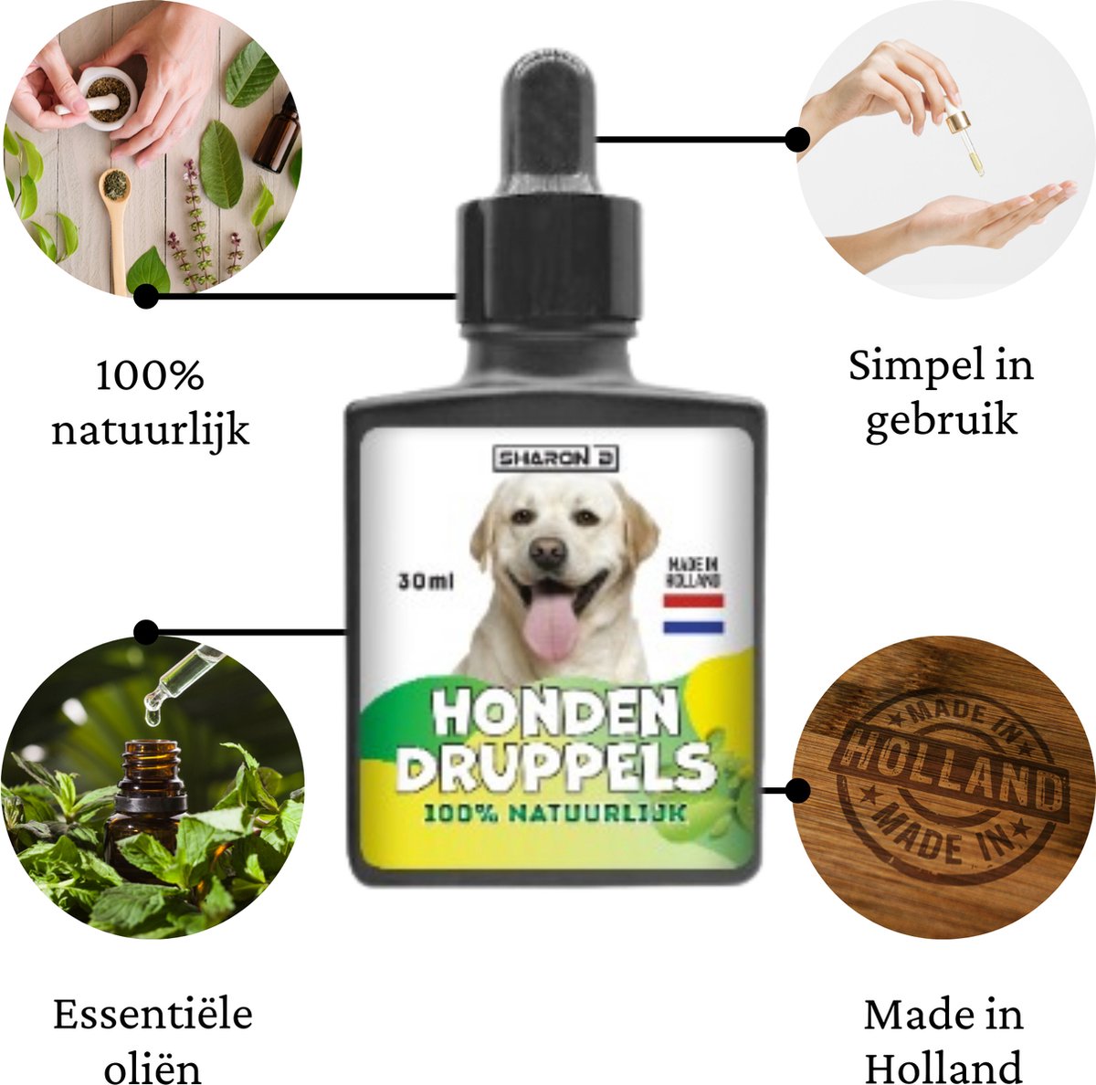 100% natuurlijke vlooiendruppels - Vacht druppels - Voor honden ...