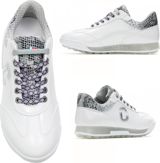 Duca Del Cosma - Flora - Dames Golfschoen - Wit/zilver - Maat 38 | bol