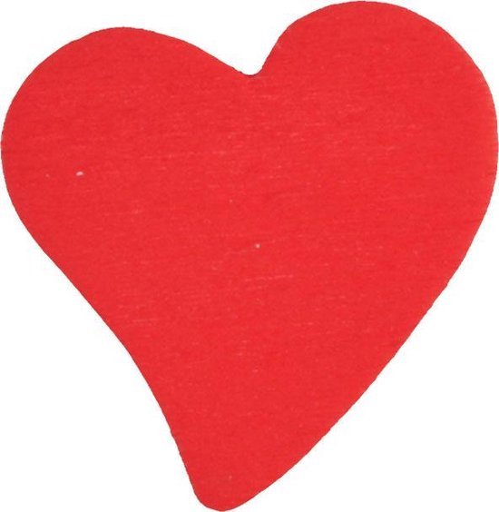 decoratie figuurtjes sticker Hart rood cadeau sticker 10 stuks hout ...