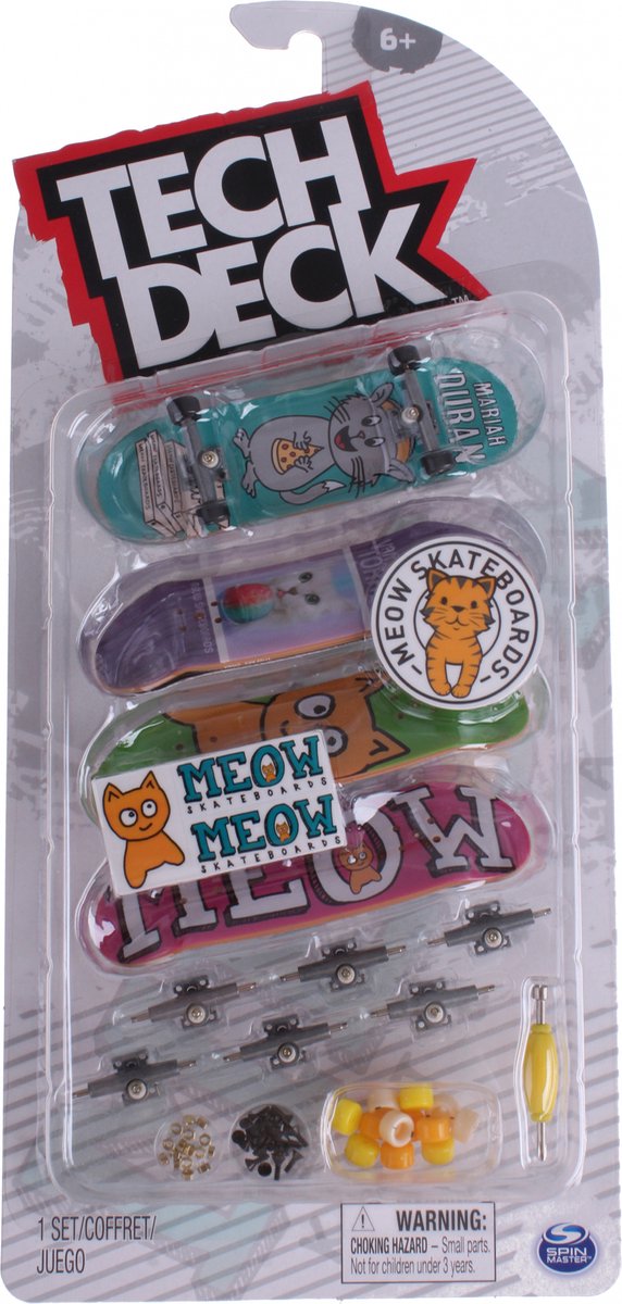 Tech Deck Vingerskateboard Meow Junior 9,6 Cm 61-delig | bol.com