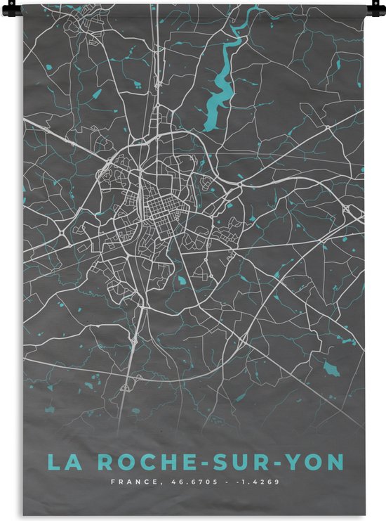 Wandkleed - Wanddoek - Kaart – Stadskaart – La Roche-sur-Yon ...