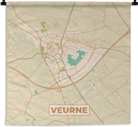 Wandkleed - Wanddoek - Plattegrond - Kaart - Stadskaart - België ...