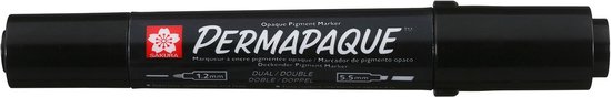 Sakura Permapaque twin point Zwart | bol
