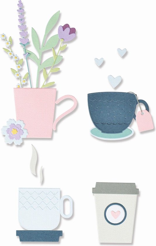 Sizzix Thinlits Die Set Tea Cups 23pieces | bol