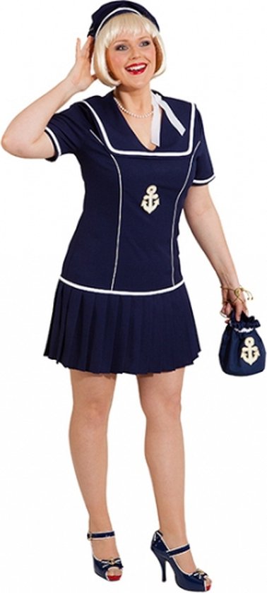 Grote maten matrozen kostuum voor dames 2 delig 48 (4xl) | bol
