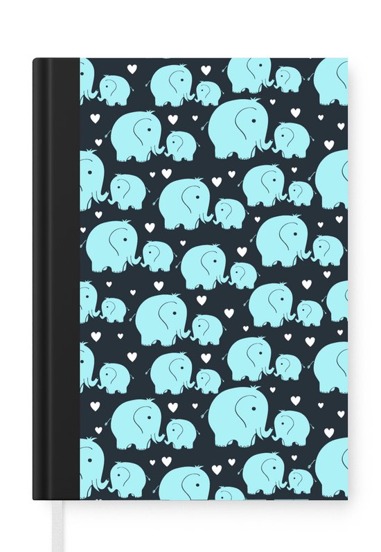 Notitieboek - Schrijfboek - Patronen - Olifant - Hart - Notitieboekje ...