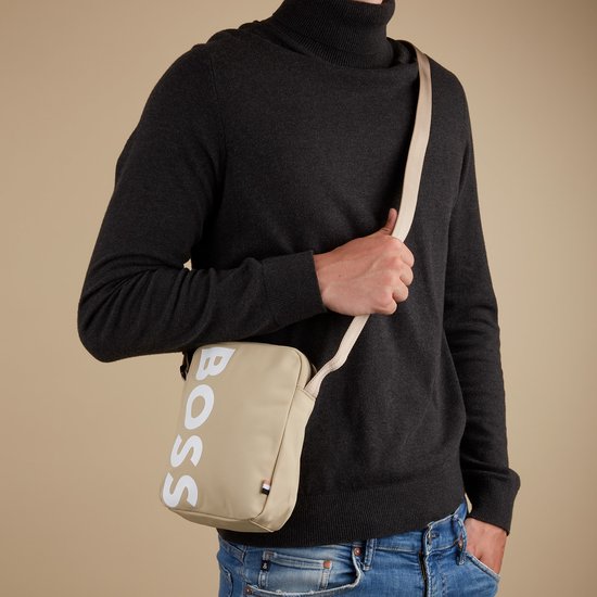 Hugo Boss HUGO Heren Crossbody tas Kunstleer - Beige | bol.com