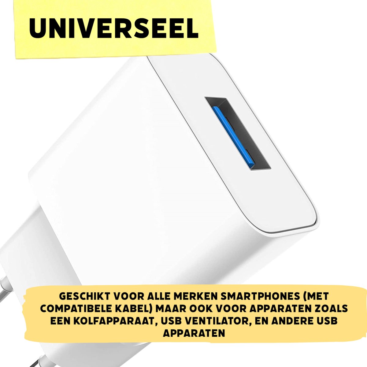 USB Oplader voor o.a Samsung A10, Nokia 4,2, Samsung A11, Oppo A9 2020 ...