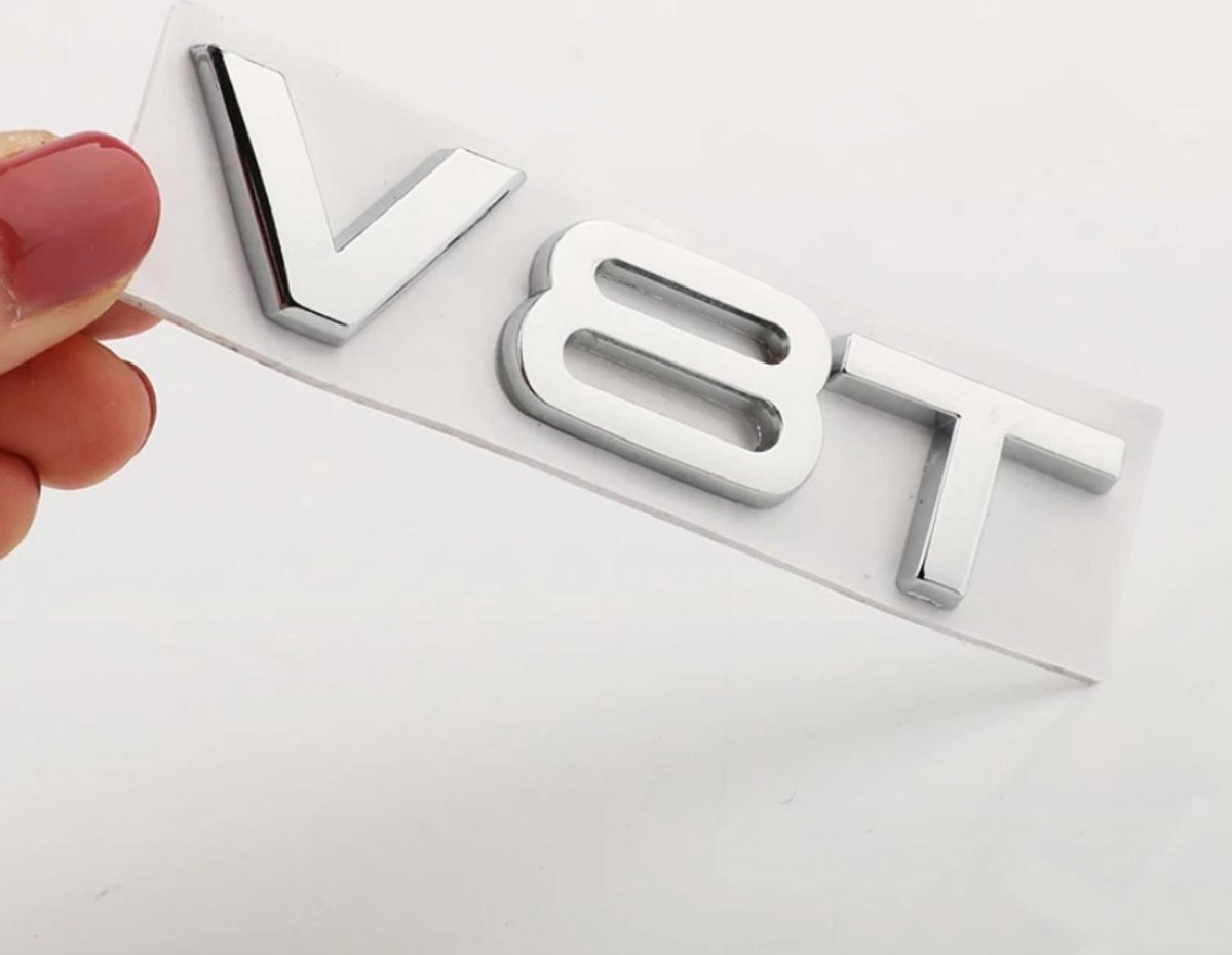 Auto Embleem V8T - Zelfklevende Badge - V8 Logo voor Audi, BMW en ...