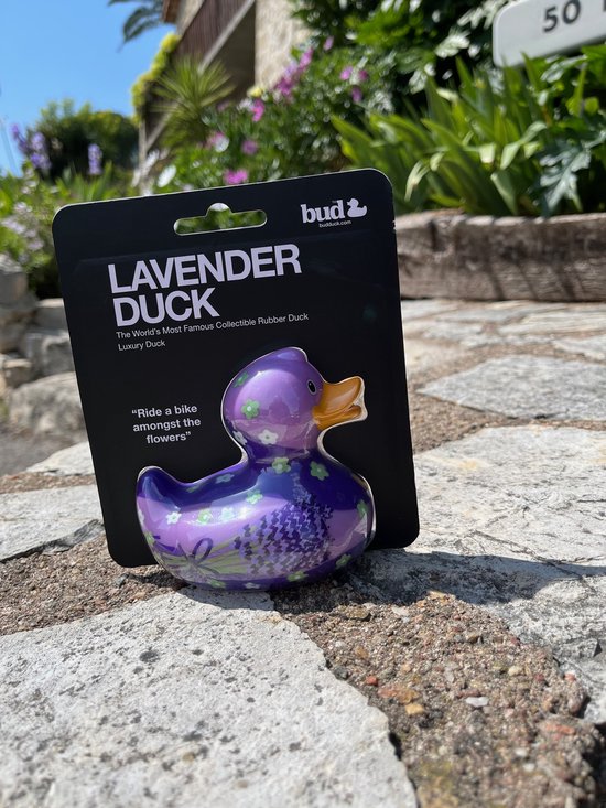 Luxury LAVENDER DUCK - luxe badeendje budduck.com lavendel 10cm | bol.com