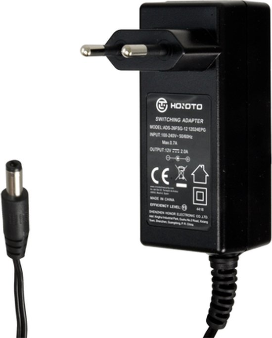 Universele voedingsadapter - DC - 12V - 2A - 1,5m | bol.com