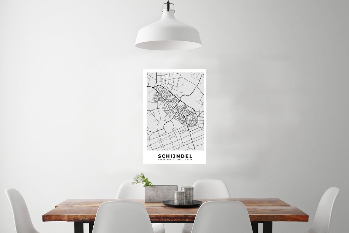Poster Schijndel - Kaart - Plattegrond - Stadskaart - 60x90 cm | bol.com