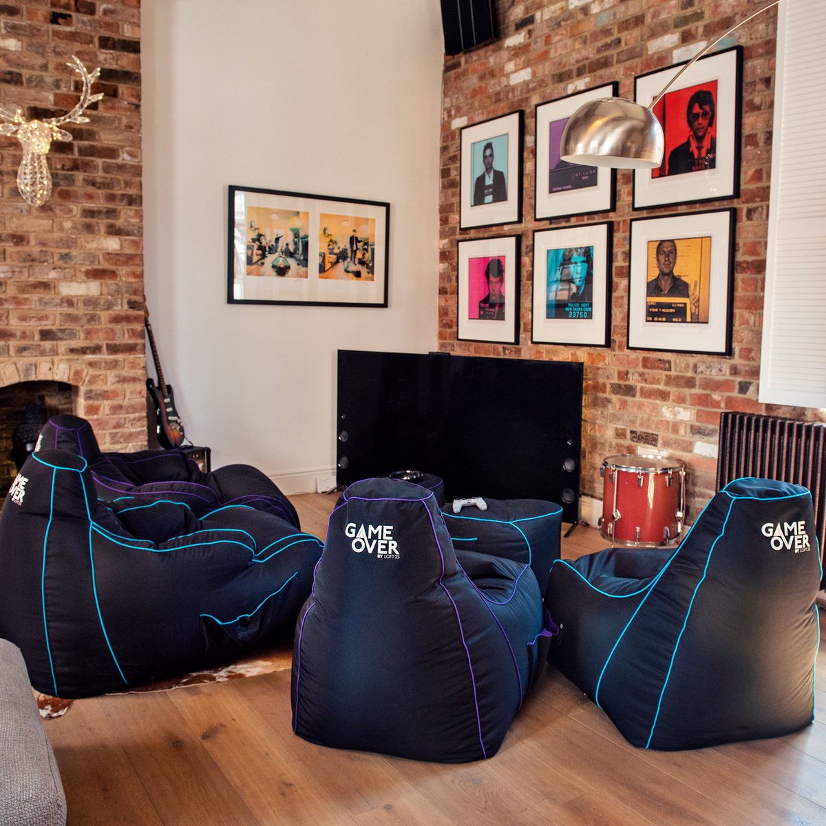 Game Over Gaming Zitzak Ligstoel - Binnenshuis bean bag - Controllers ...