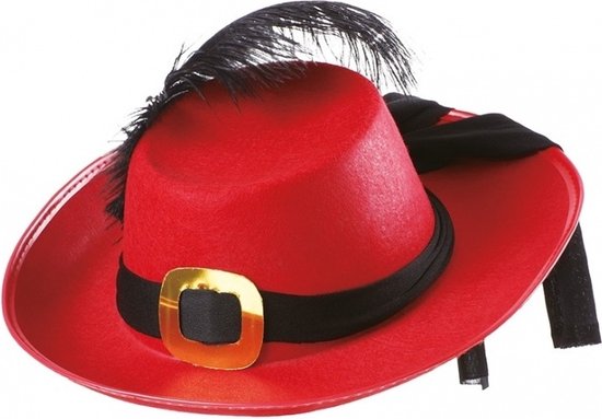 hoed musketier rood heren | bol.com