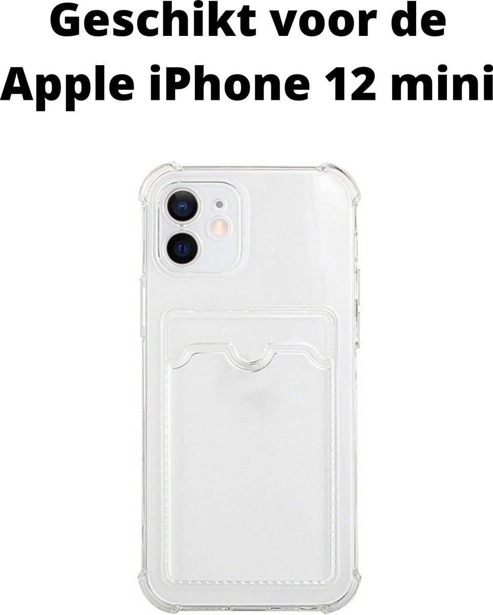 Apple iPhone 12 mini anti shock hoesje + pas houder - iPhone 12 mini ...