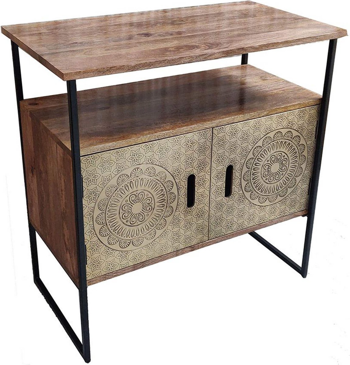 BOHO Dressoir Bohemian - 81x41x53cm - 2 deurtjes - 2 legplanken ...